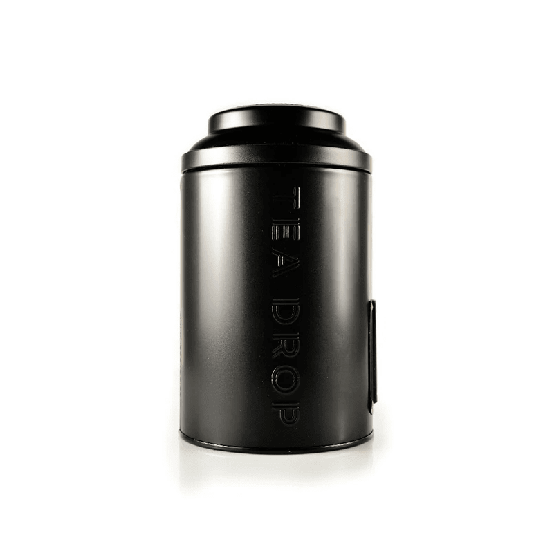 Tea Drop Storage Tin with label — Tea Drop Teas Altura Coffee Co.