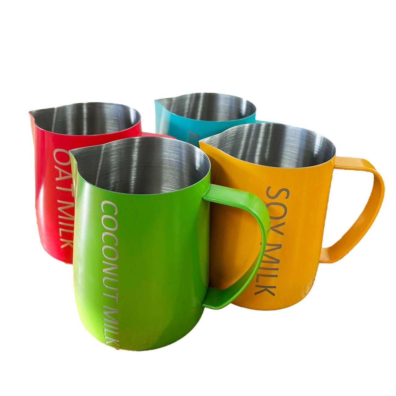 Color-Coded Milk Jugs 600ml | Perfect for home baristas and cafe ...
